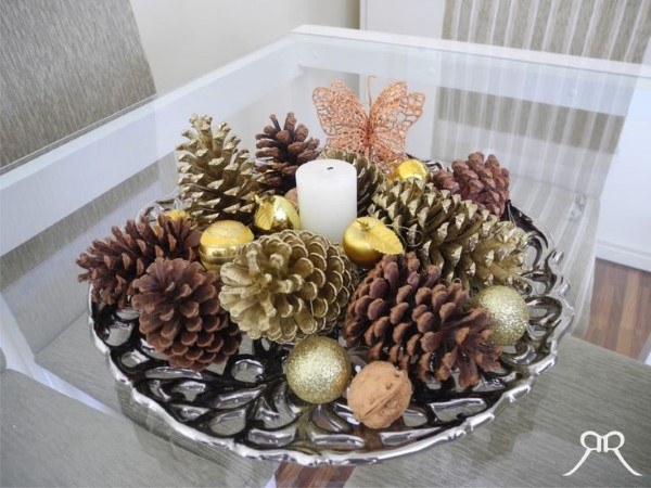 Enfeites de Natal com pinha: 27 ideias rápidas